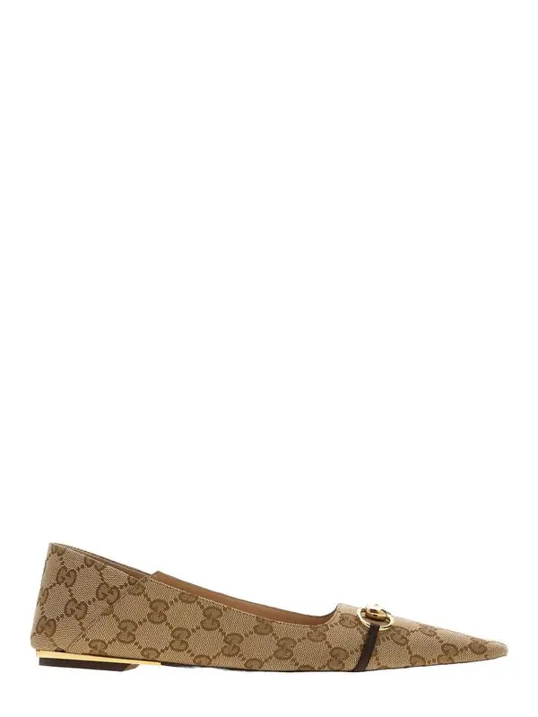 Gucci Flats With Horsebit Detail - Multicolor