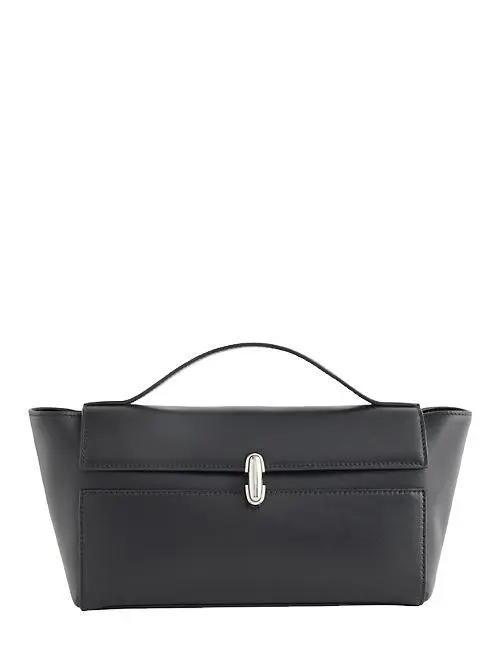 Savette Symmetry Trapeze Leather Top-handle Bag - Black