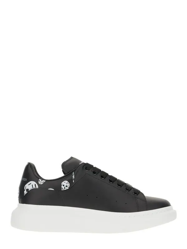 Alexander McQueen Leather Sneakers With Skull Print - Multicolor