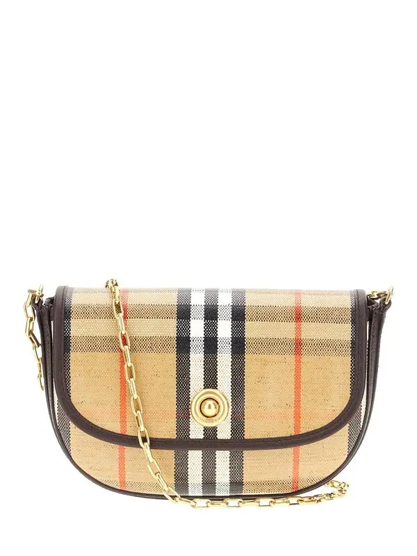 Burberry Crossbody Bag With Chain Strap - Multicolor