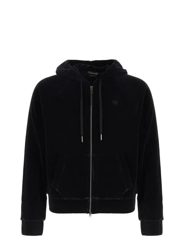 TOM FORD Velour Zip-up Hoodie - Multicolor