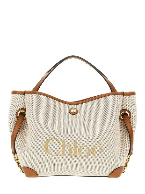 Chloé Canvas And Leather Trimmed Tote Bag - Multicolor
