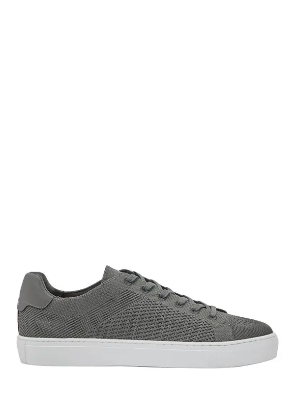 REISS Finley Knitted Low-top Trainers - Grey