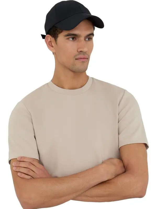 REISS Bradley Premium-interlock Modern-fit T-shirt - Stone