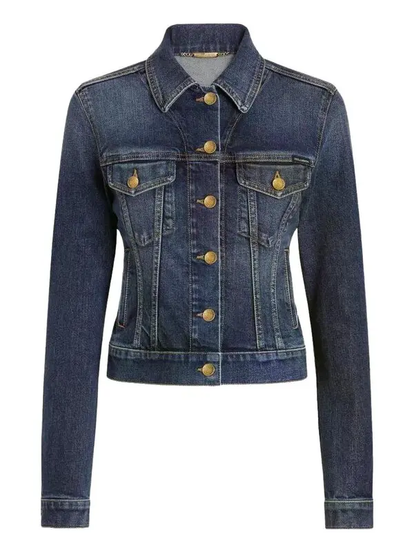 Dolce & Gabbana Single-breasted Denim Jacket - Blue