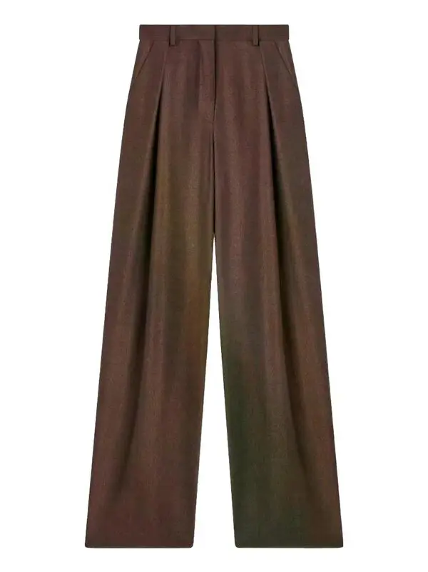 RETORI Retro Sartorial Double-pleated Wool Trousers - Brown