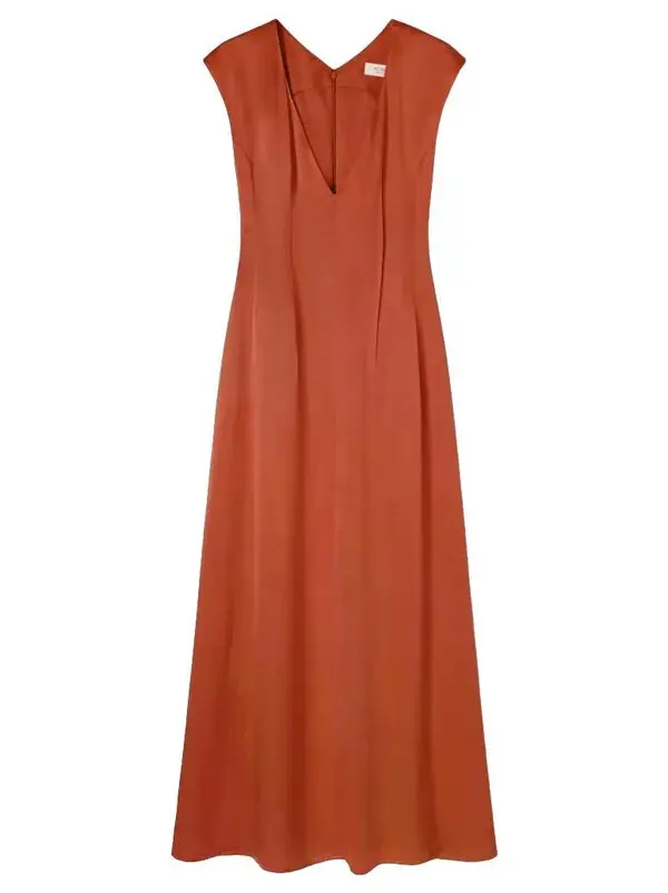 RETORI V-neck Maxi Dress - Orange