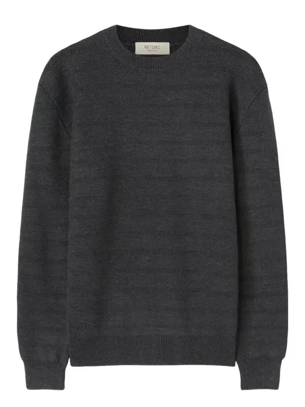 RETORI Retro Crew Neck Sweater - Grey