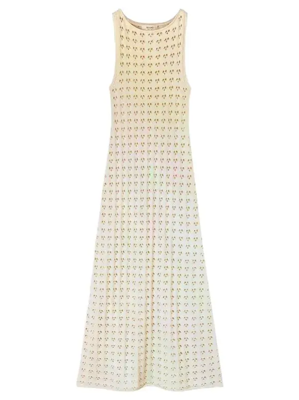 RETORI Retro Openwork-stitch Knit Maxi Dress - Neutrals