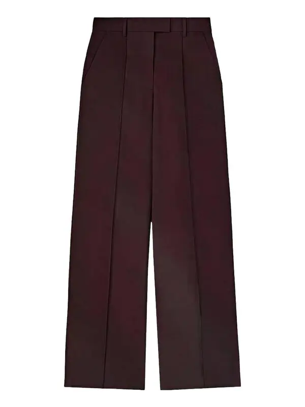 RETORI Pleated Wide-leg Trousers - Brown