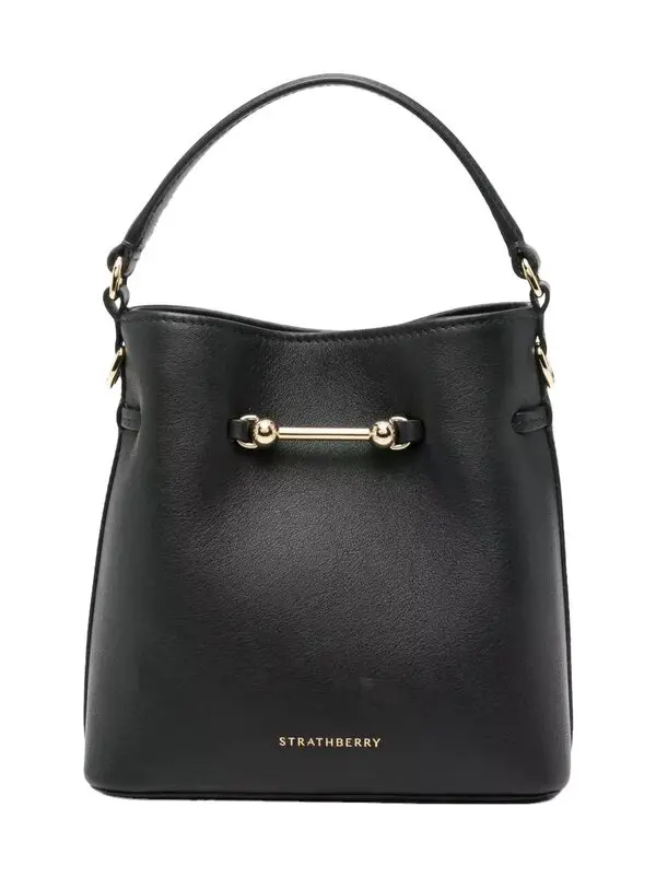 Strathberry Mini Corda Bucket Bag - Black