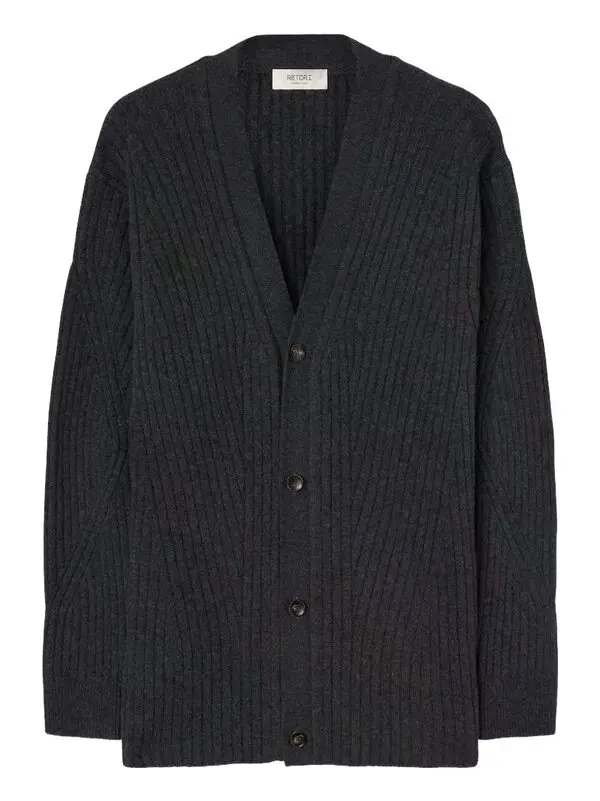 RETORI V-neck Cardigan - Grey