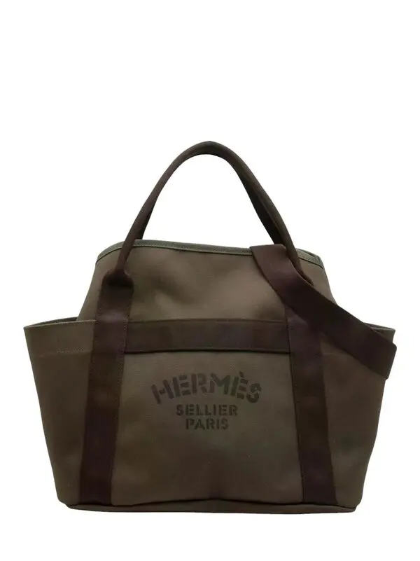 Hermès 2017 Toile Sac De Pansage Satchel - Brown