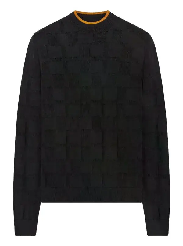 RETORI Retro Fine-knit Long-sleeve Top - Black