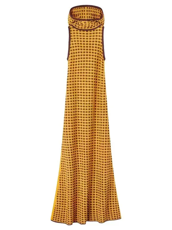 RETORI Retro Maxi Hooded Dress - Yellow