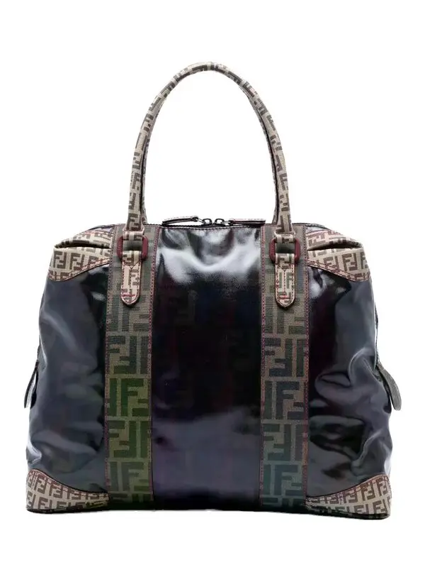 Fendi Zucca Coated Canvas Tote Bag - Black