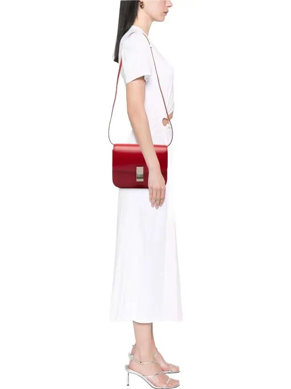 Celine Medium Calfskin Classic Box Crossbody Bag - Red