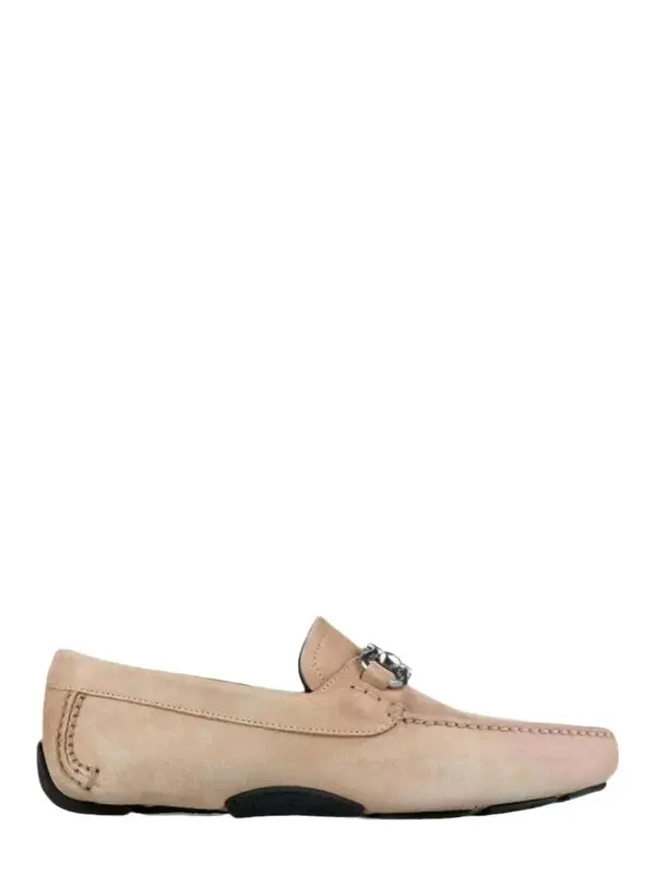 FERRAGAMO Parigi Suede Driving Loafers - Neutrals