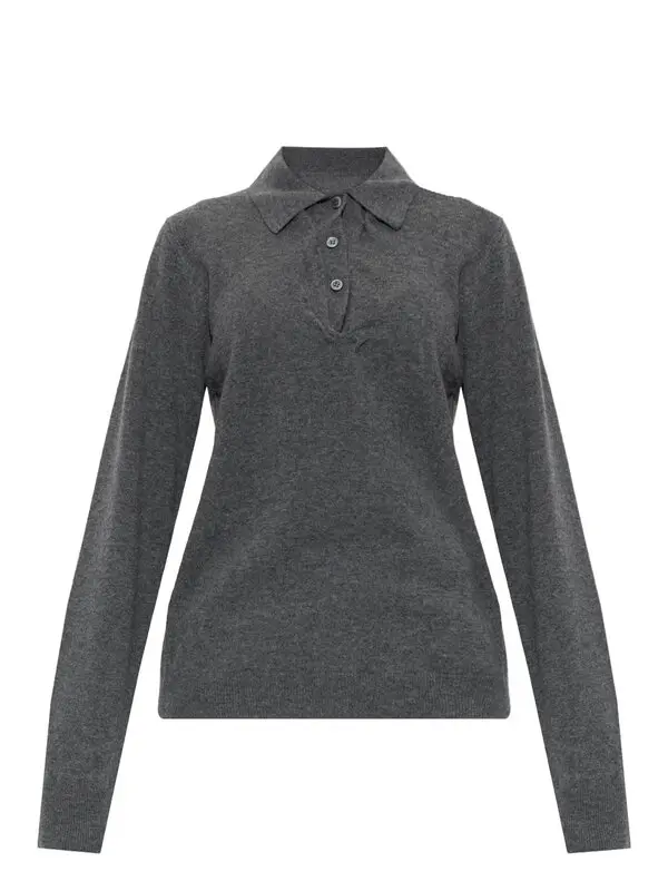 MAISON MARGIELA Wool Polo Shirt - Grey