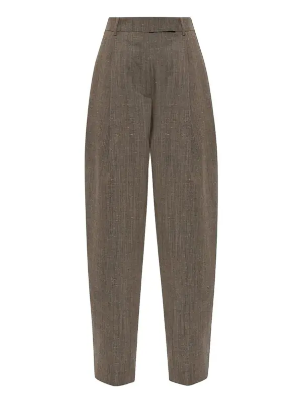 RÓHE Wool Pleated Trousers - Grey