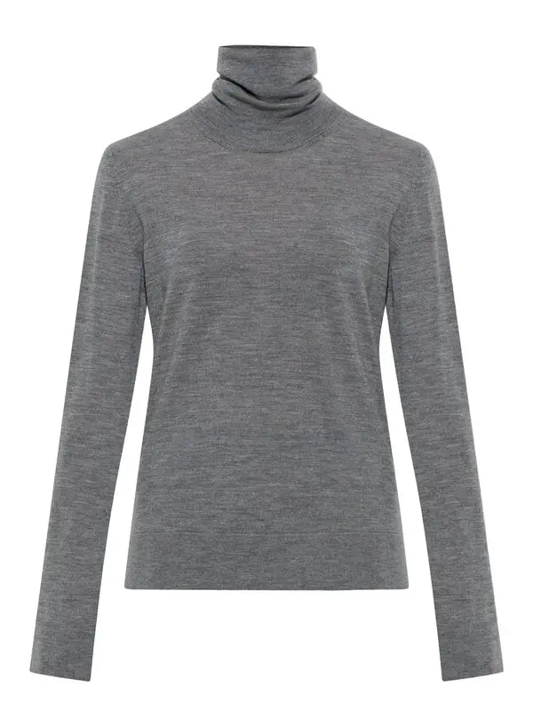 RÓHE Wool Turtleneck With Ribbed Cuffs - Grey