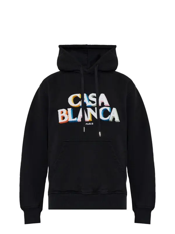 Casablanca Embroidered Logo Hoodie - Black