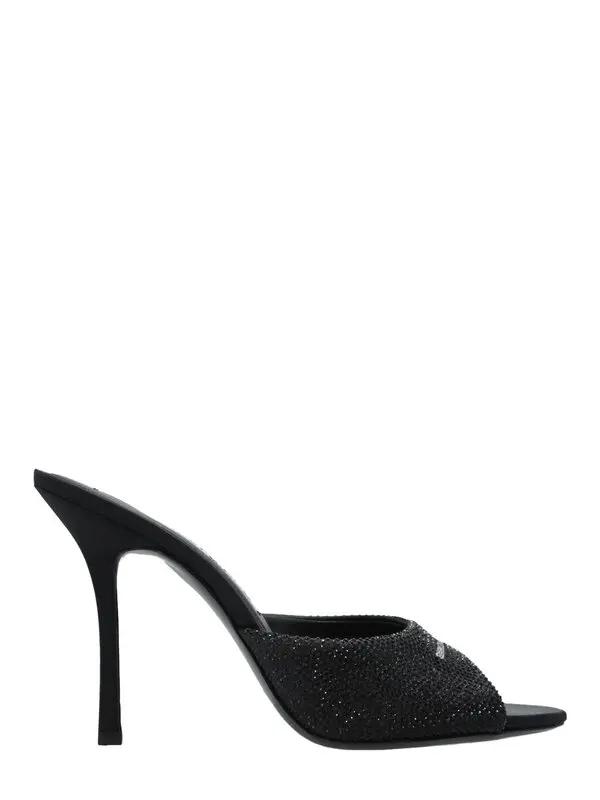 Alexander Wang Cher Embellished Stiletto Heeled Mules - Black