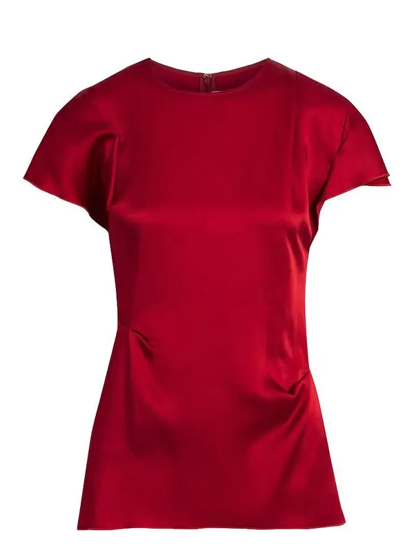 Victoria Beckham Satin Top - Claret
