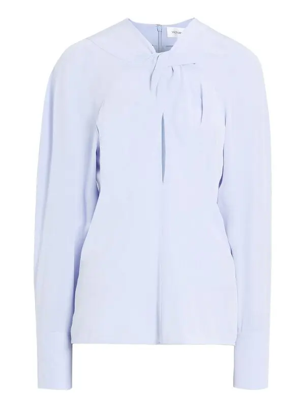 Victoria Beckham Twisted Silk Top - Lavender