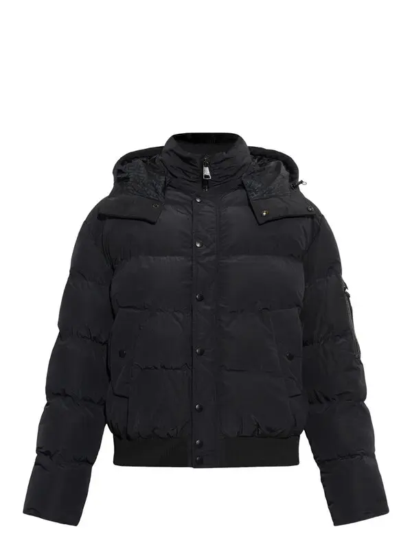 Balmain Padded Jacket With Detachable Hood - Black