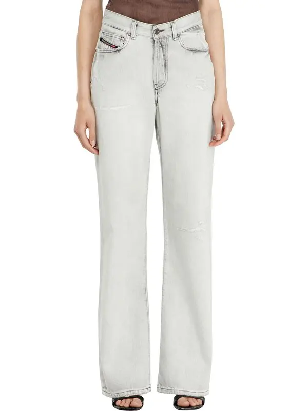 DIESEL® 1971 D-sent High Waist Regular Fit Jeans - Grey