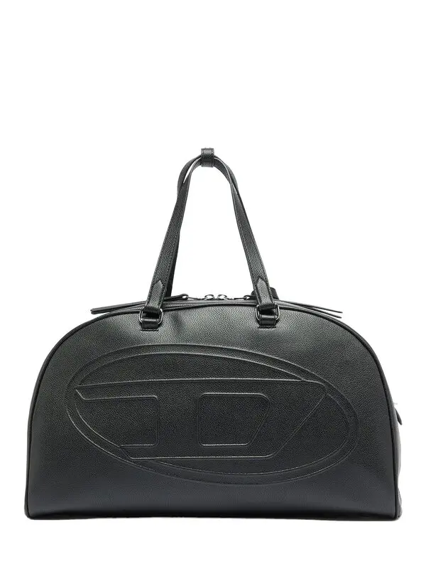 DIESEL® 1dr Dome Leather Weekender Bag - Black