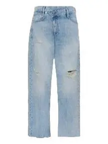 ALLSAINTS Aki Distressed Wide-leg Jeans - Blue