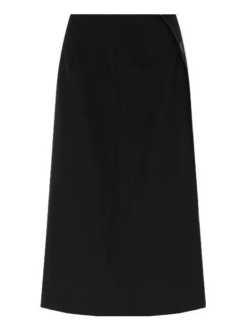 MAISON MARGIELA Wrap Skirt With Button Detail - Black
