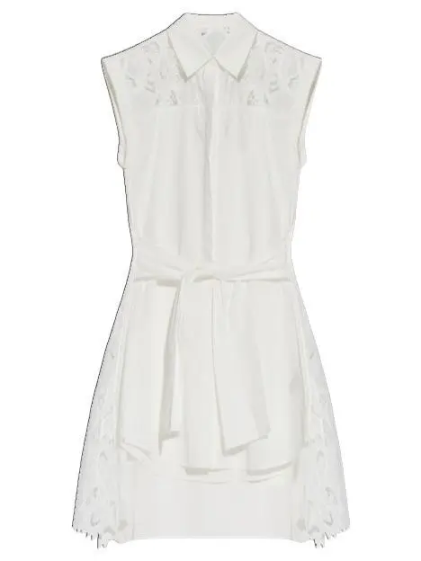 ALLSAINTS Zola Lace Trim Mini Dress - White
