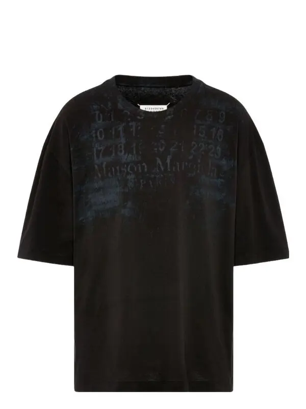 MAISON MARGIELA Oversized Numeric Logo T-shirt - Black