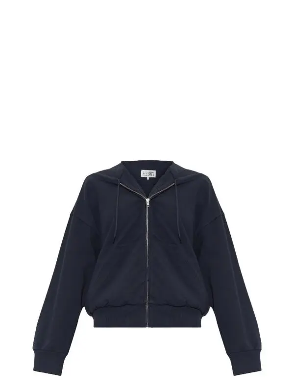MAISON MARGIELA Long-sleeve Zippered Hoodie - Black