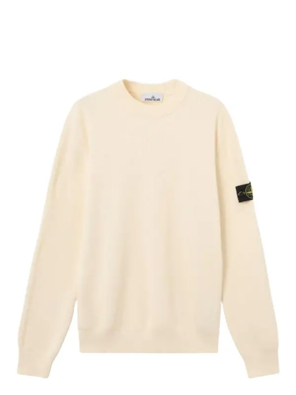 Stone Island Long-sleeve Crew-neck Knit Top - Ivory