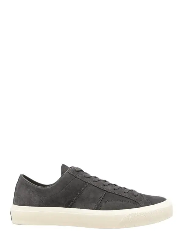TOM FORD Round Toe Low Top Casual Sneakers - Grey