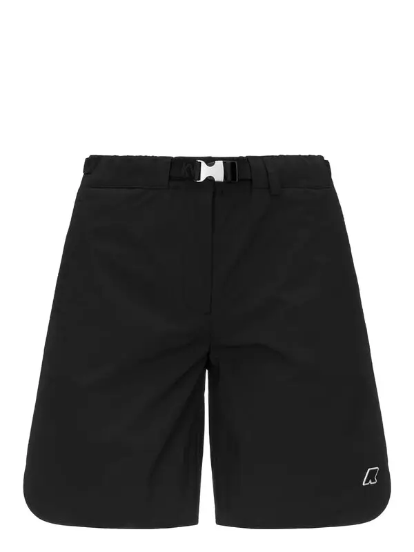 K-WAY Sport Hiking Shorts With Buckled Waistband - Black
