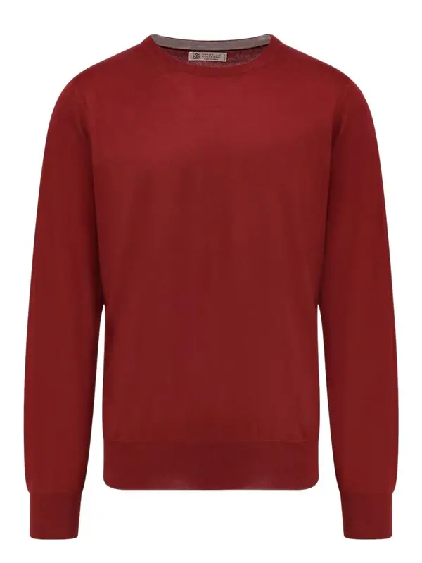 Brunello Cucinelli Crewneck Knitted Jumper - Red