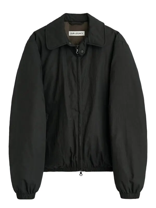 Our Legacy Padded Collared Zip-up Jacket - Black