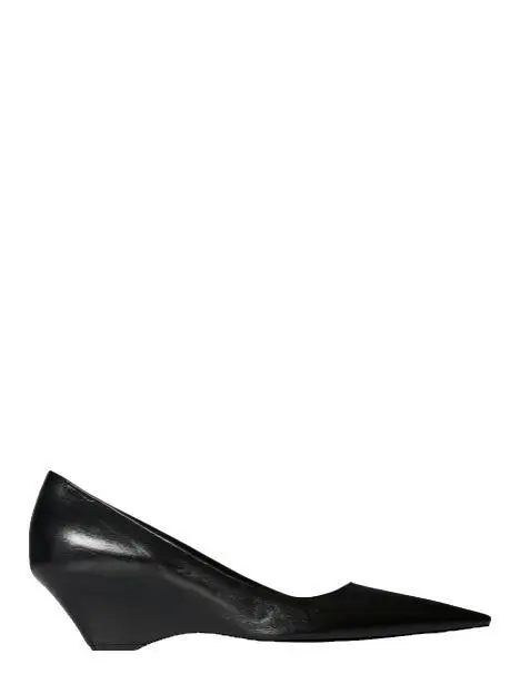 THE ROW Liisa Wedge Heel Shoes - Black