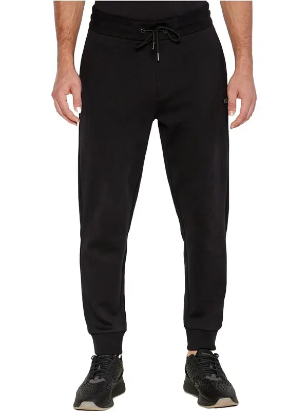 Hugo Boss Logo Patch Drawstring Track Pants - Black