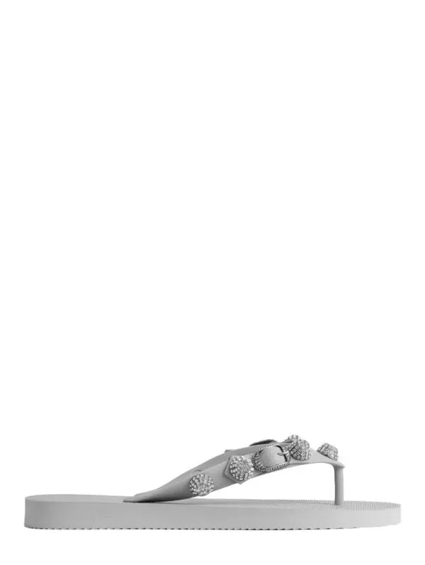 Balenciaga Cagole Thong Sandals - Grey