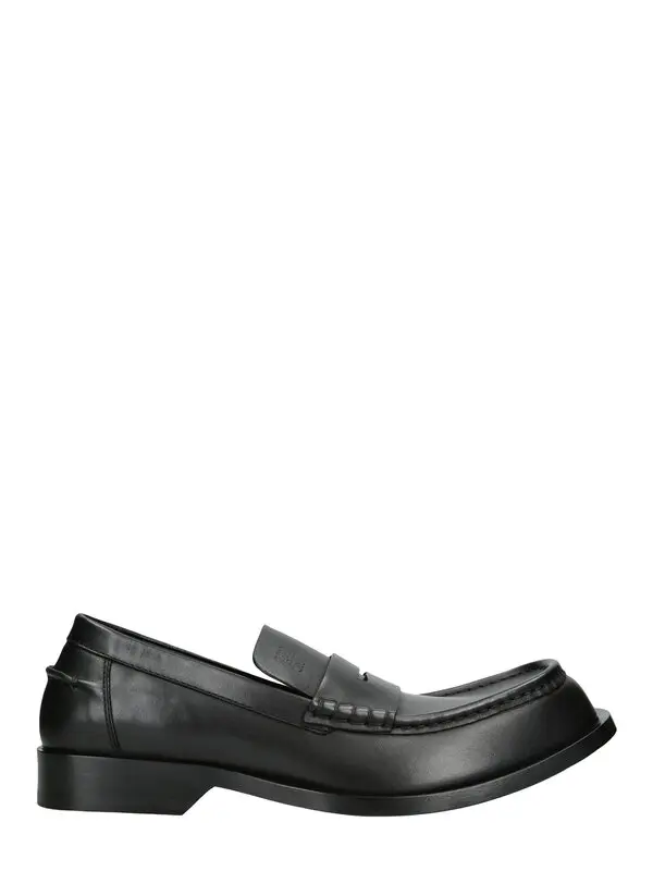 Loewe Leather Bobine Loafers - Black