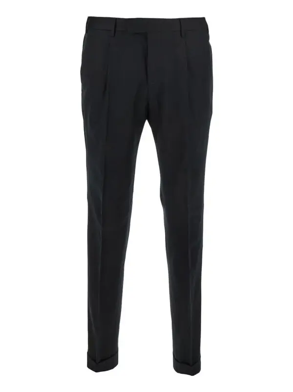 PT TORINO Slim Fit Tailored Trousers - Black