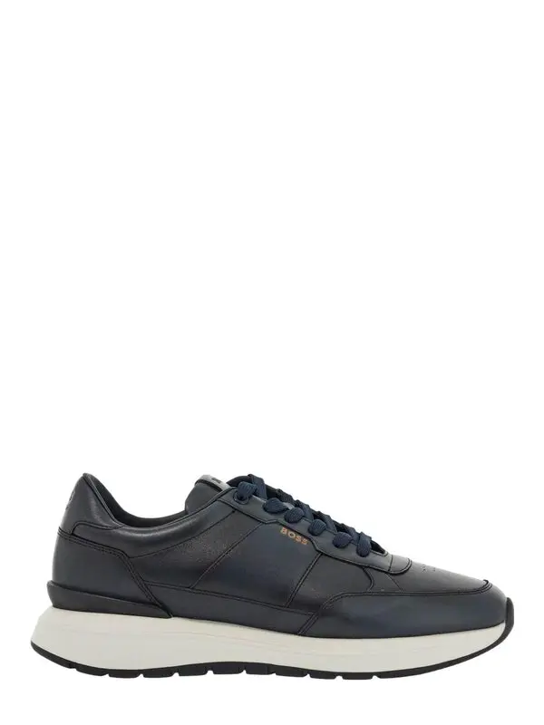 Hugo Boss Round Toe Lace-up Sneakers - Black