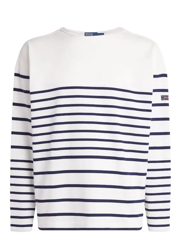 Polo Ralph Lauren Cotton Striped Pullover - Navy