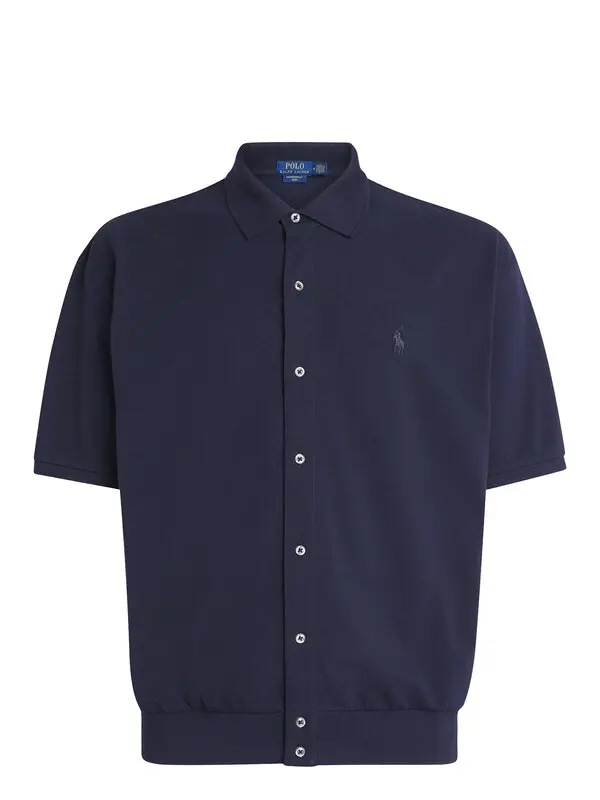 Polo Ralph Lauren Cotton Featherweight Mesh Polo Shirt - Navy